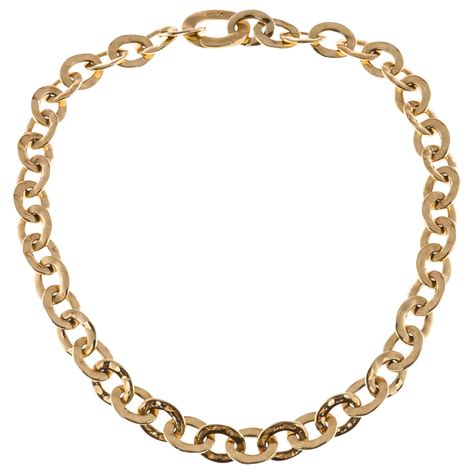 Pomellato Graduated Oval Link Yellow Gold Necklace At 1stdibs