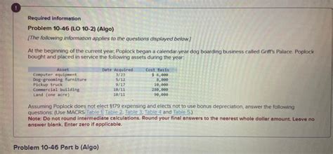 Solved Required Information Problem Lo Algo Chegg