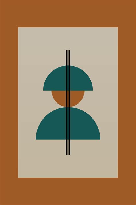 Abstract Geometric Bauhaus Wall Art Decoration Poster Vector Art At Vecteezy