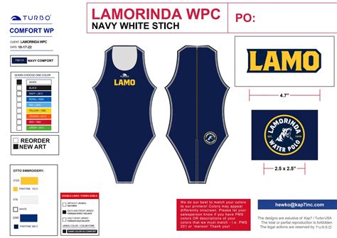 Lamorinda Wpc Team Store Custom Girls Water Polo Game Suit Kap7