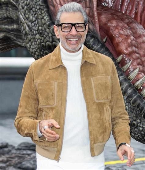Ian Malcolm Jurassic World Dominion Suede Jacket Jacket Hub