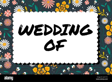 Hand Writing Sign Wedding Of Internet Concept Announcing That Man And