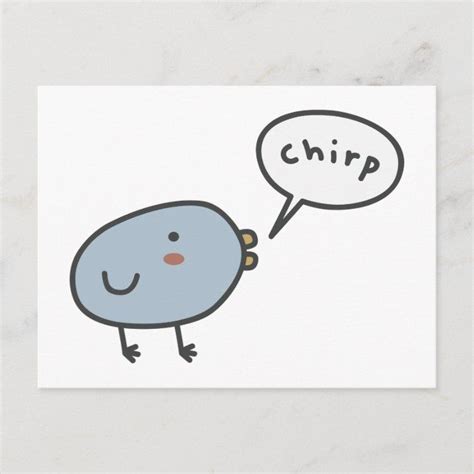 Chirpy Bird Postcard Zazzle Bird Design Bird Postcard