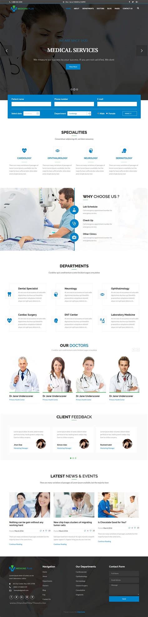 Medicine Plus Is A Fully Responsive Bootstrap Html5 And Css3 Template Suitable For Hospital