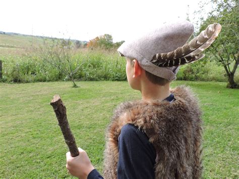 Medieval Bycocket Hat With Real Feathers Made From Felt Or Upholstery
