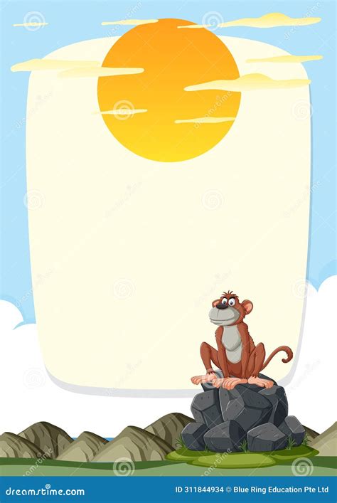 Monkey Is Meditating And Sits On A Mountain Of Bananas Monkey Sits In