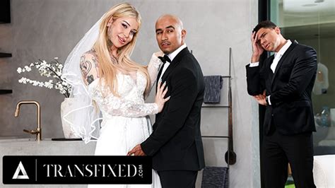 Transfixed Gorgeous Trans Bride Gracie Jane Cheats With Her Man Of