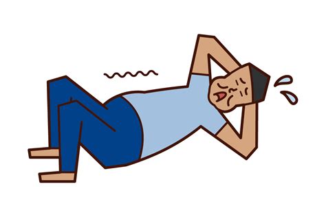 다이어트에 힘 쓰는 사람 남자의 일러스트 무료 일러스트 소재집 Kukukeke