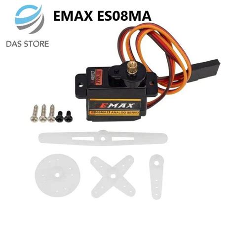 Motor Servo Metal Emax Es08ma Ii Analog Micro Mini Gear Es08maii
