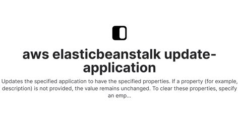 Aws Elasticbeanstalk Update Application Fig