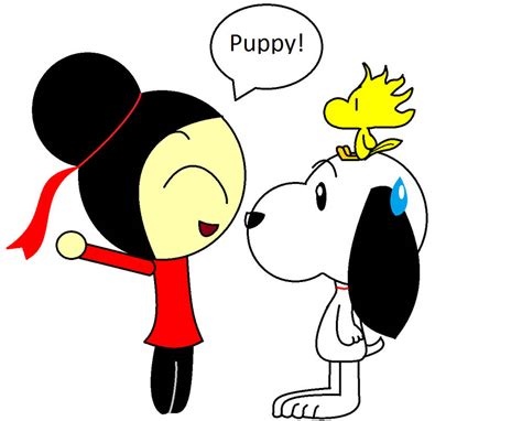 Pucca Meets Snoppy And Woodstock By Maccagemdiamond On Deviantart