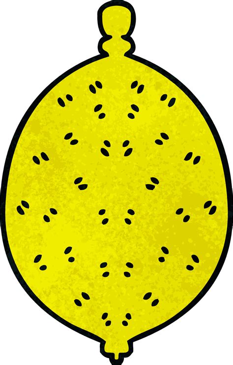 Hand Gezeichnet Schrullig Karikatur Zitrone 45254796 Png