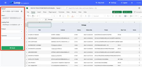 Planned Raw Materials Usage LOOP