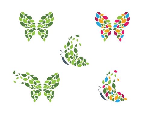 Plantilla De Logotipo De Mariposa De Belleza Vector Premium