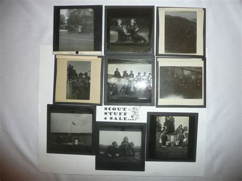 14 Teens Glass Photo Slides Of Girl Scouts Camping And In Groups