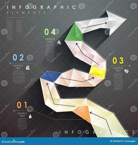 Flat Style Abstract Flow Chart Infographics Stock Vector Illustration