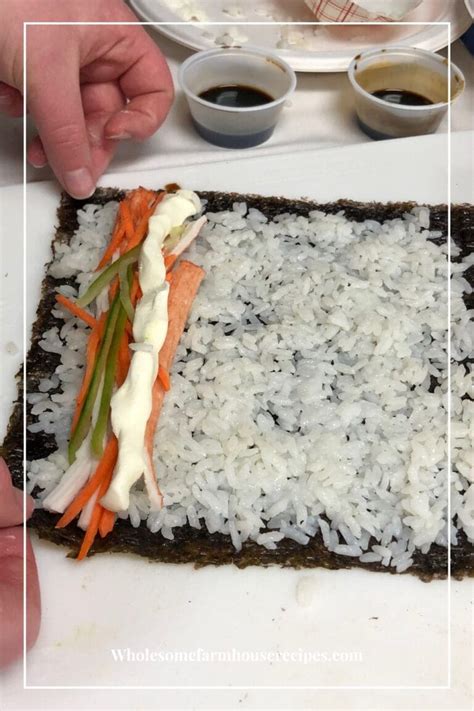 Imitation Crab Sushi Roll Recipe California Roll Wholesome Farmhouse