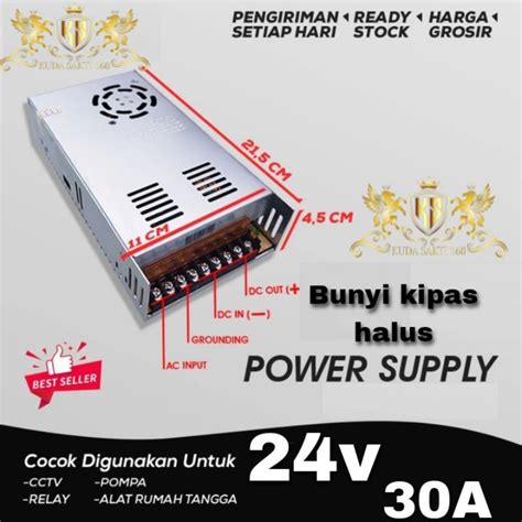 Jual Promo Switching Power Supply Psu 24v 30a Input Power 110vac 220vac 1ph Output Voltage