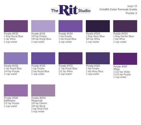 Purple 2 Rit Dye Colors Chart Color Mixing Chart Color Chart Diy Tie Dye Shirts Tie Dye Diy