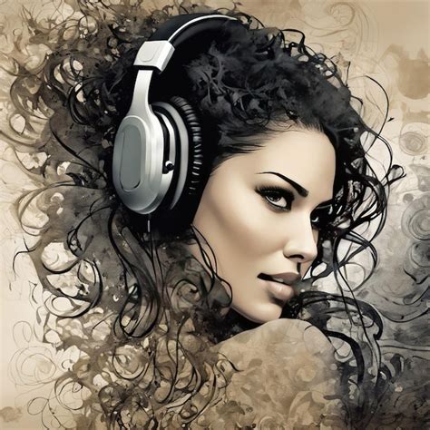 Premium AI Image Woman With Headphones