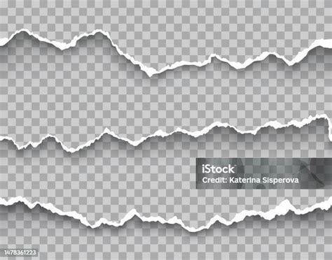벡터 현실적인 찢어진 종이 원활한 패턴 투명 한 배경에 격리 된 그림자 3차원 형태에 대한 스톡 벡터 아트 및 기타 이미지 3차원 형태 가장자리 개체 그룹 Istock