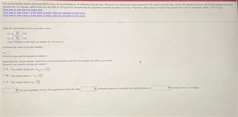 solved click here to view the iron intake data click here to
