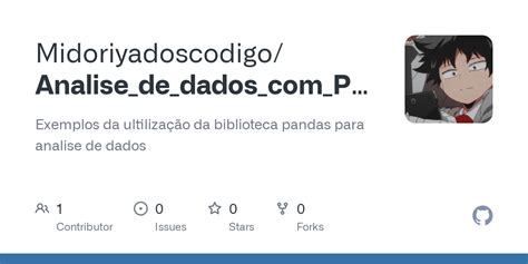 Github Midoriyadoscodigoanalisededadoscompython Exemplos De