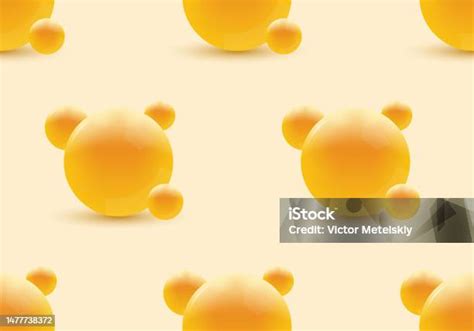 3d 구 또는 공 원활한 배경입니다 추상 거품 패턴입니다 현대 원 개체입니다 벡터 그림입니다 비타민에 대한 스톡 벡터 아트 및 기타 이미지 Istock