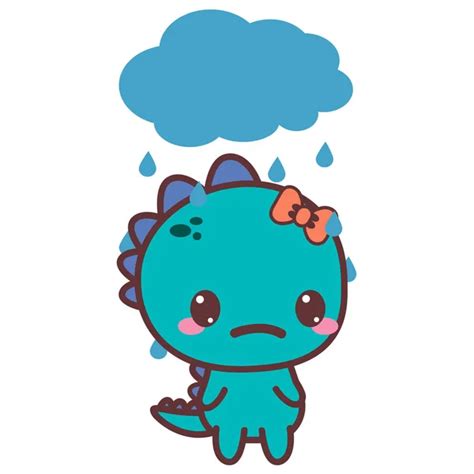 Crying Dinosaur Vector Art Stock Images Depositphotos