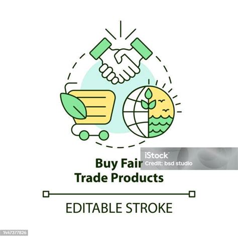 공정 무역 제품 구매 개념 아이콘 개념에 대한 스톡 벡터 아트 및 기타 이미지 개념 계약서 구매 Istock