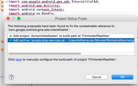 Java Error The Import Com Google Android Gms Ads Cannot Be Resolved Stack Overflow