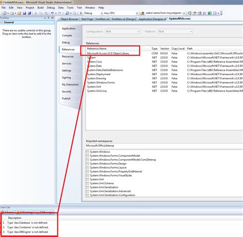 solved how to open a database in dao via vb to grab all table