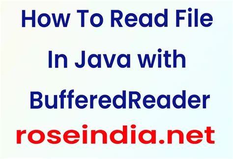 How To Read File In Java With Bufferedreader