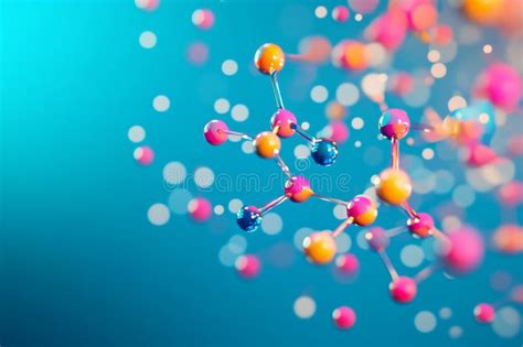 Colorful Molecular Structure Illustration Stock Illustration Illustration Of Digital