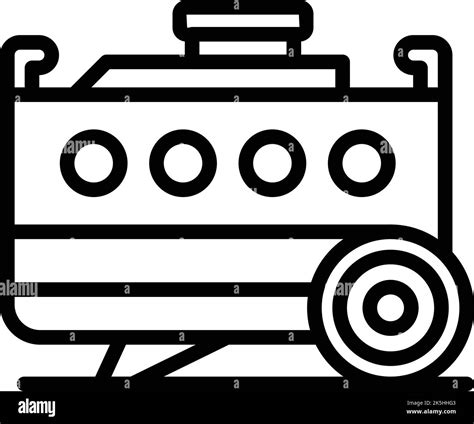 Construction Generator Icon Outline Vector Electric Power Gas Energy Stock Vector Image And Art