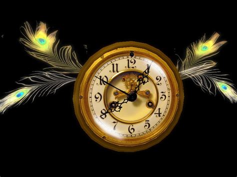 Second Life Marketplace Peacock Feather Floating Clock