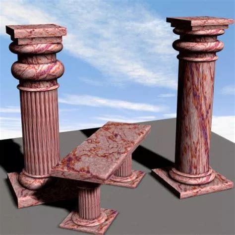 Stone Column Ancient Architecture Free 3d Model Obj Open3dmodel