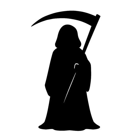死神の白黒シルエット｜イラスト・フリー素材なら「シンテリ」