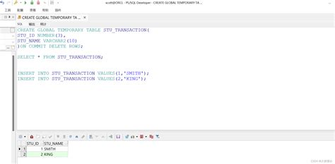 理解oracle中的临时表及其分类 Csdn博客