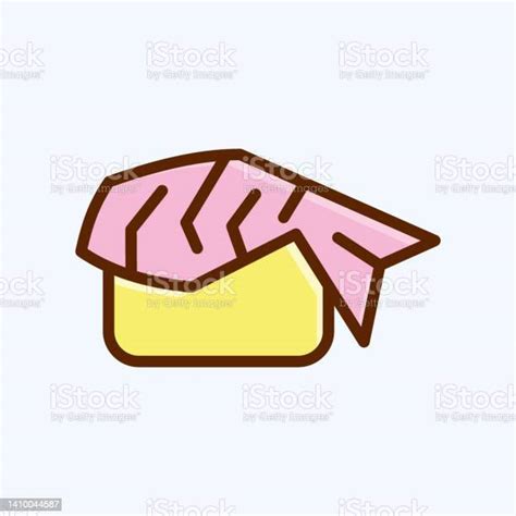 아이콘 초밥 일본어 기호에 적합합니다 플랫 스타일 편집 가능한 간단한 디자인 디자인 템플릿 벡터 간단한 그림 Jiaozi에 대한
