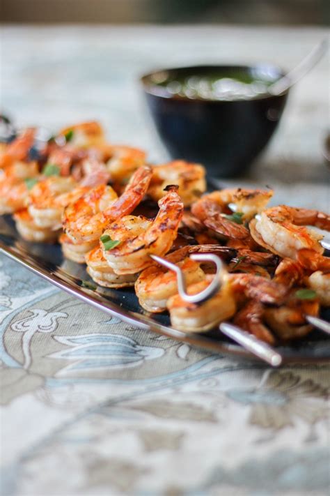 Shrimp On The Barbie With Chimichurri Sauce