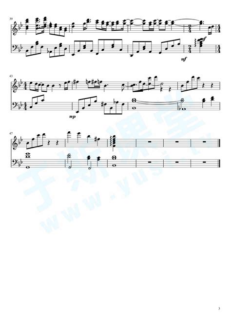 妥协钢琴曲谱，于斯课堂精心出品。于斯曲谱大全，钢琴谱，简谱，五线谱尽在其中。