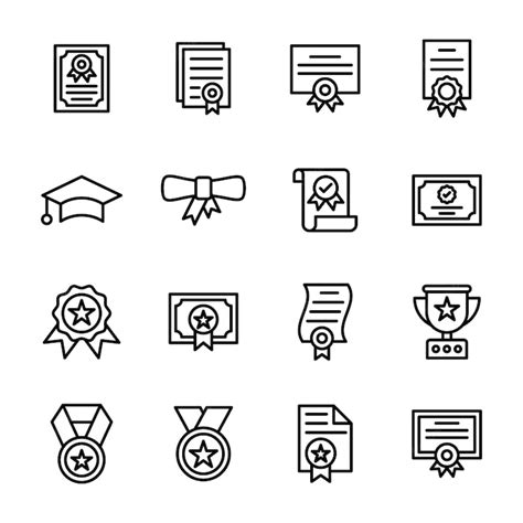 Premium Vector Certificates And Diplomas Line Pack