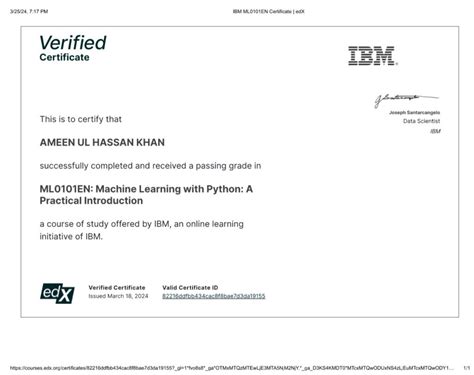 Ameen Khan On Linkedin Machinelearning Python Ibm Onlinelearning