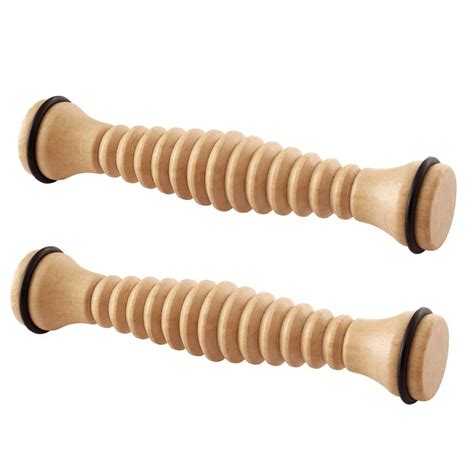 2 Pcsset Wooden Massage Roller Foot Massager Trigger Point Reflexology