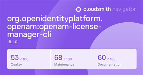 Orgopenidentityplatformopenamopenam License Manager Cli 1510 Maven Package Quality