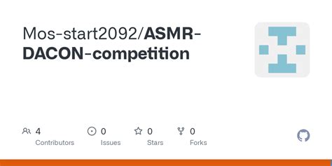 Github Mos Start Asmr Dacon Competition