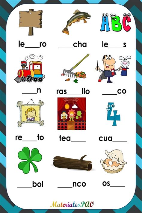 Fichas Para Completar Silabas Trabadas Materiales Educativos Para