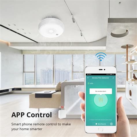 Zemismart Tuya Zigbee Smart Smoke Sensor Fire Smoke Detector Security