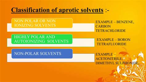 Non Aqueous Solvents Solvents Bsc Pptx
